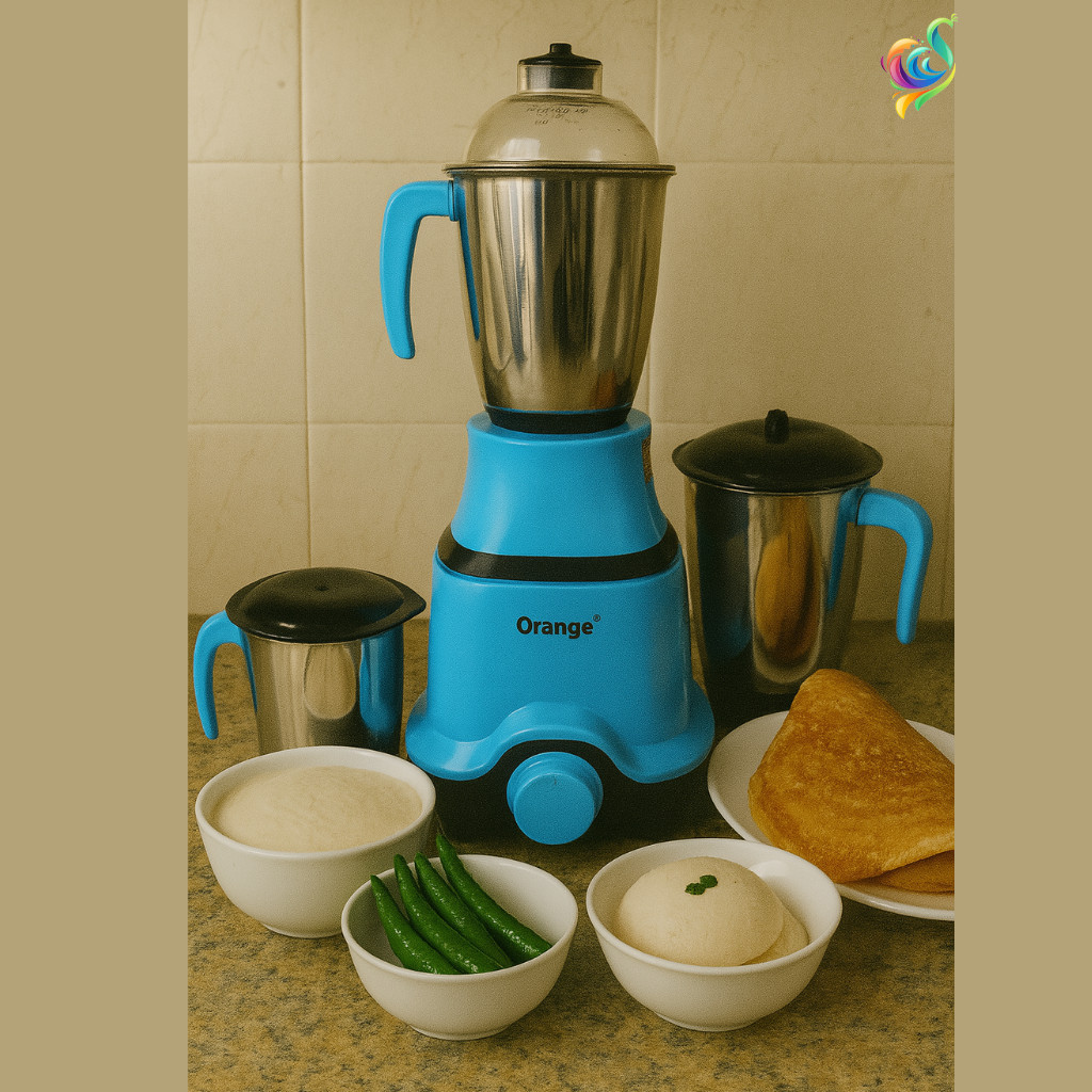 ORANGE Super Deluxe 1000W Mixer Grinder | Heavy Duty Kitchen Blender ...