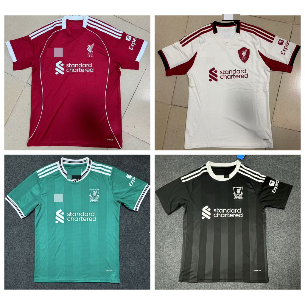 Fan version 2526 Liverpool home away football jersey sports short ...