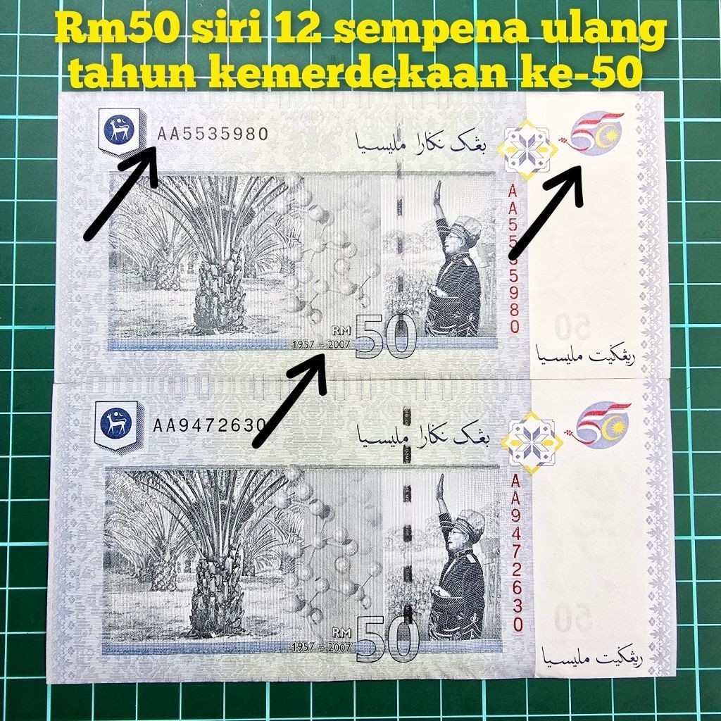 (A369) rm50 kemerdekaan duit kertas lama duit syiling lama mata wang lama tabung duit kertas ...
