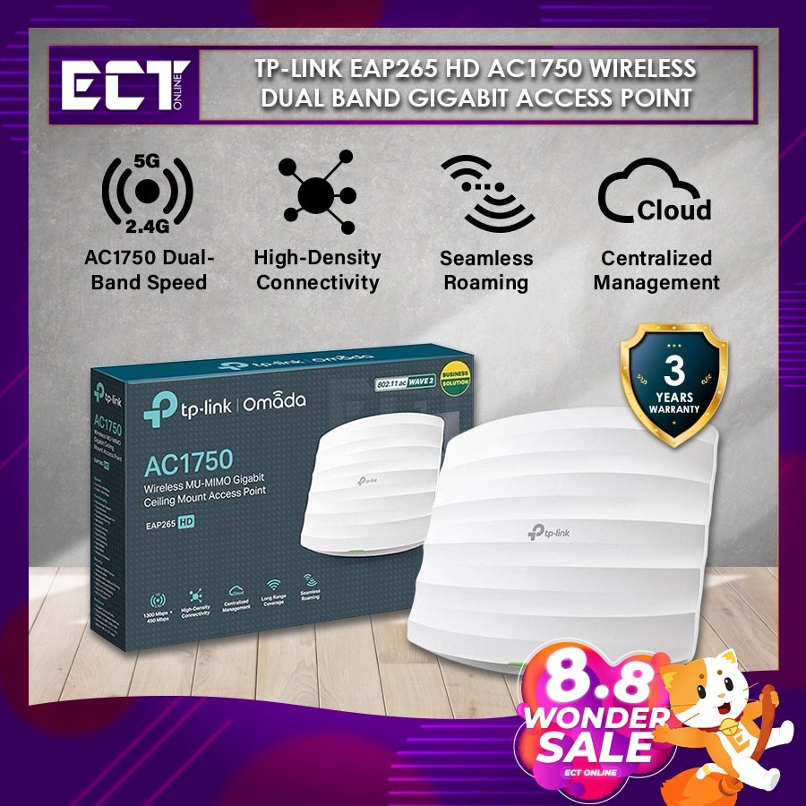TP-Link EAP265 HD AC1750 Wireless Dual Band Gigabit Access Point ...