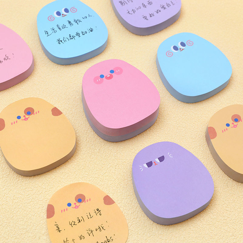 Cartoon emoji sticky notes Memo Pads Kawaii Sticky Notes School ...