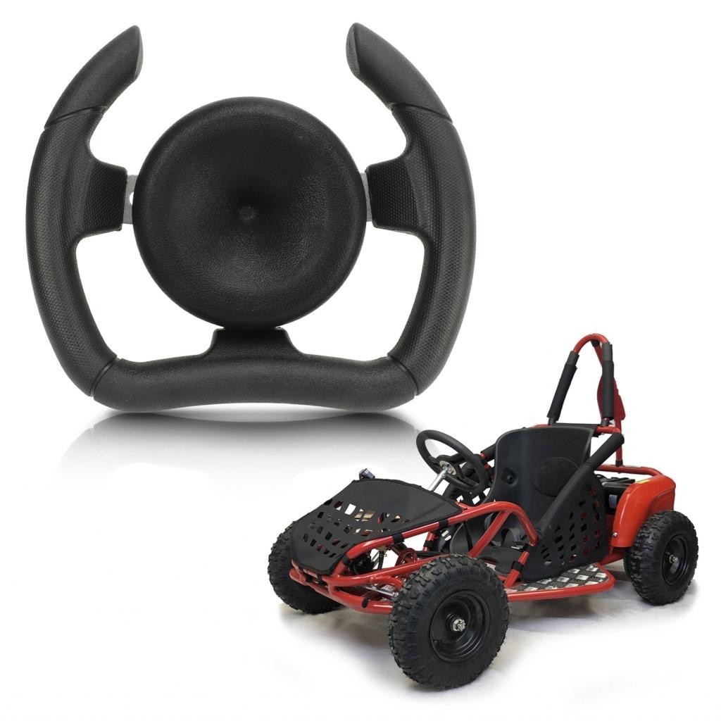 Treee 280mm Racing Steering Wheel Black D Shaped for Go Karts ATVs UTVs ...
