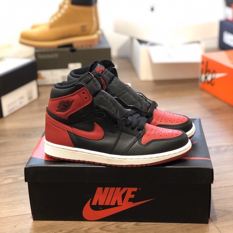 High-quality Nike Air Jordan 1 Forbidden Wear Black Red Black Red ...