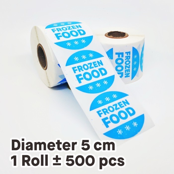 Frozen Food Sticker Frozen Food Packaging Label diameter 5 cm (1 roll ...