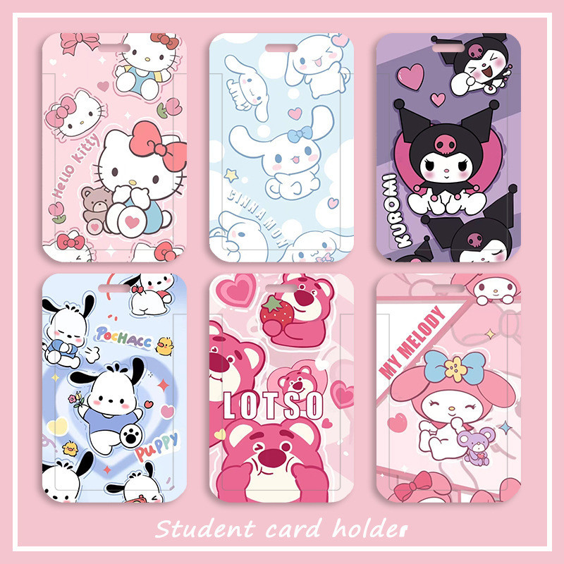 Sanrio Card Holder Kuromi Lotso Melody Campus Access Card Set Bus Card ...