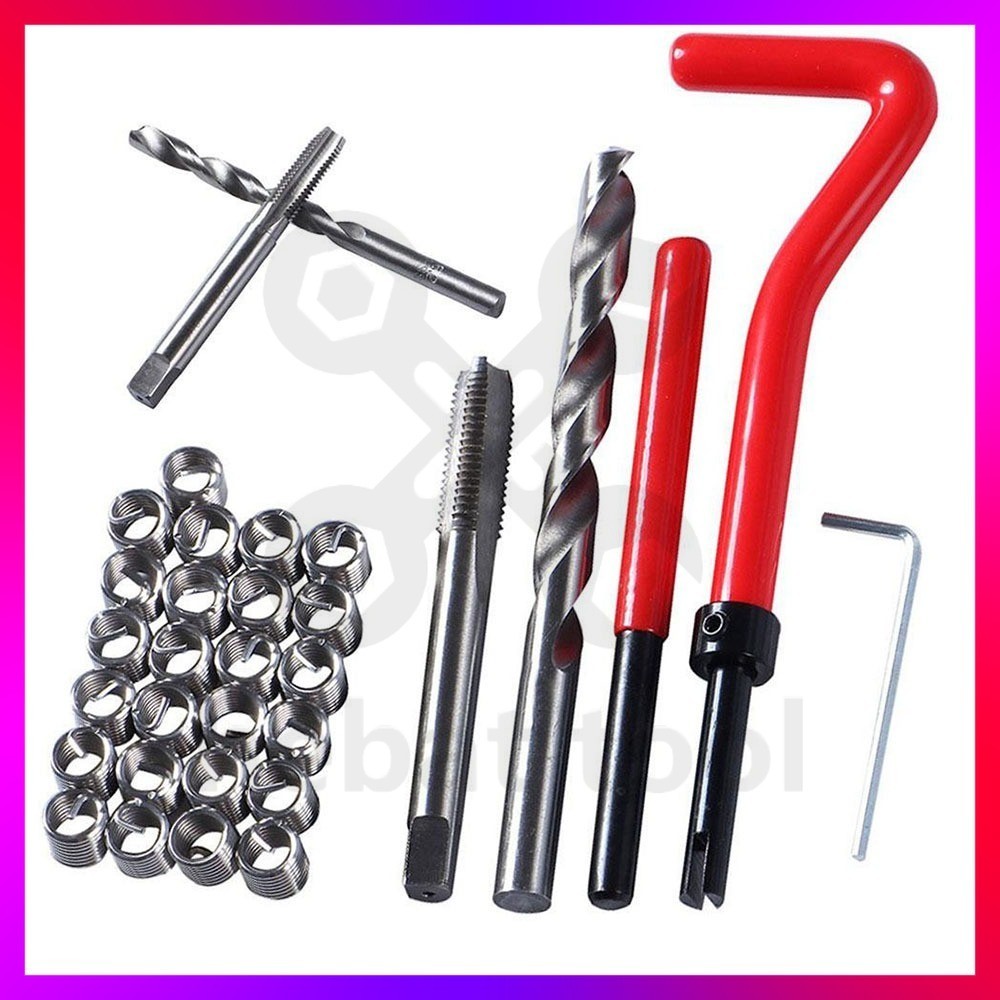 Metric Thread Coil Repair Kit Drill Bit Helicoil Threaded Insert ...