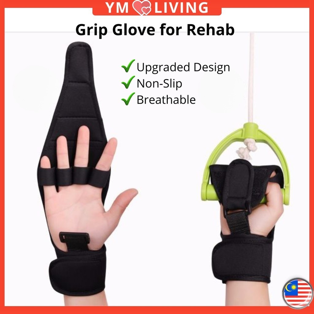 Fingers Grip Gloves Stroke Hemiplegia Hand Rehabilitation Splint Brace ...