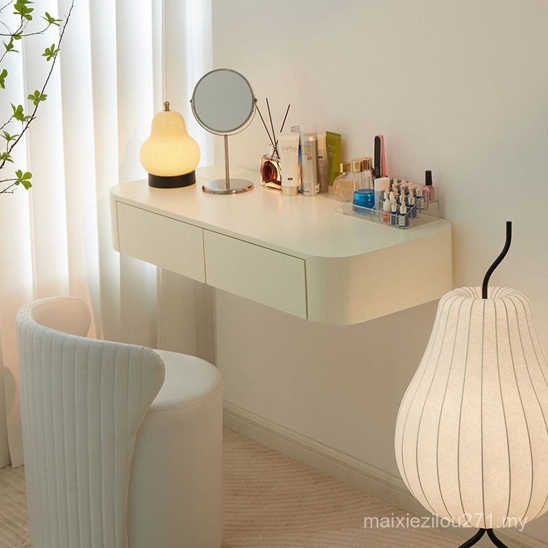 Suspended Dressing Table Cream Style Wall-Mounted Slate Dressing Table ...
