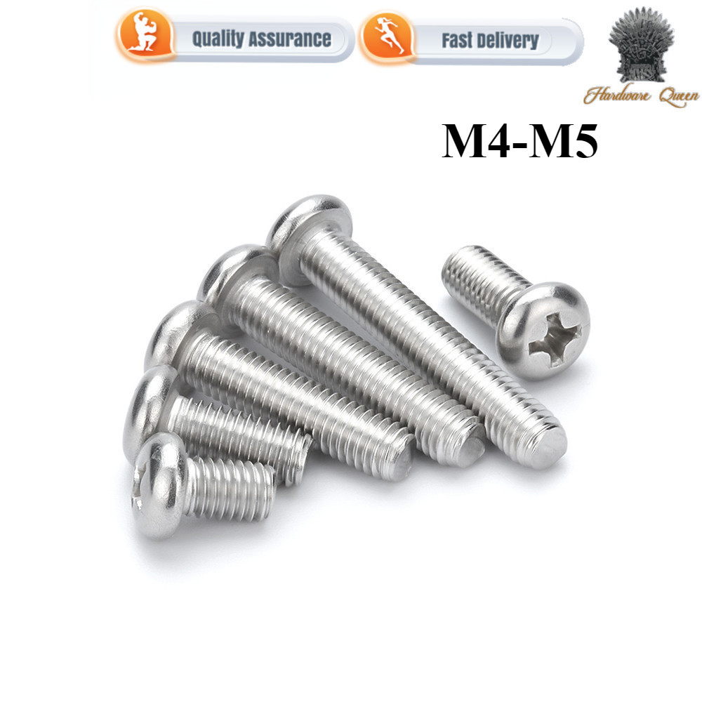 [1QD] Extension Switch Socket Screw 304 Stainless Steel Phillips Round ...