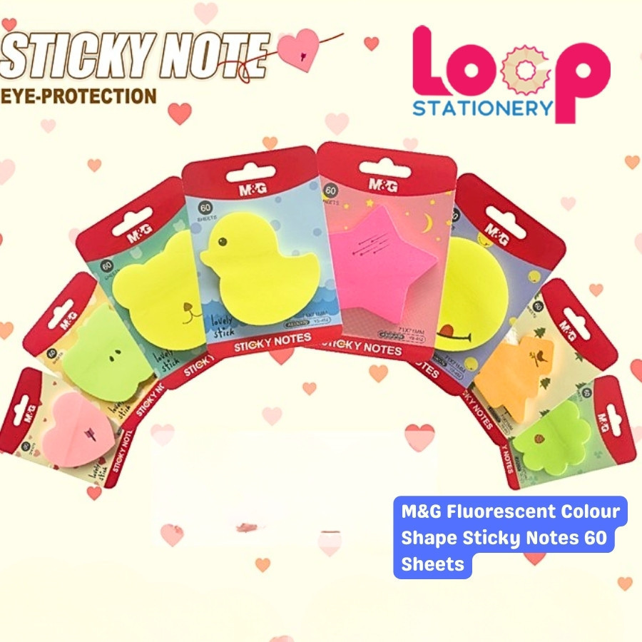M&G Sticky Notes Fancy Neon Colour 8 Shapes | Shopee Malaysia