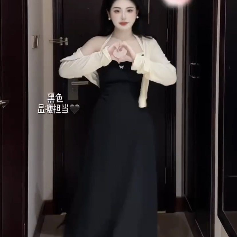 40-100kg M-5XL【嘎嘎】 胖mm爆款夏季气质性感时尚显瘦中长款连衣裙+开衫dress girl fat 休闲裙 | Shopee Malaysia