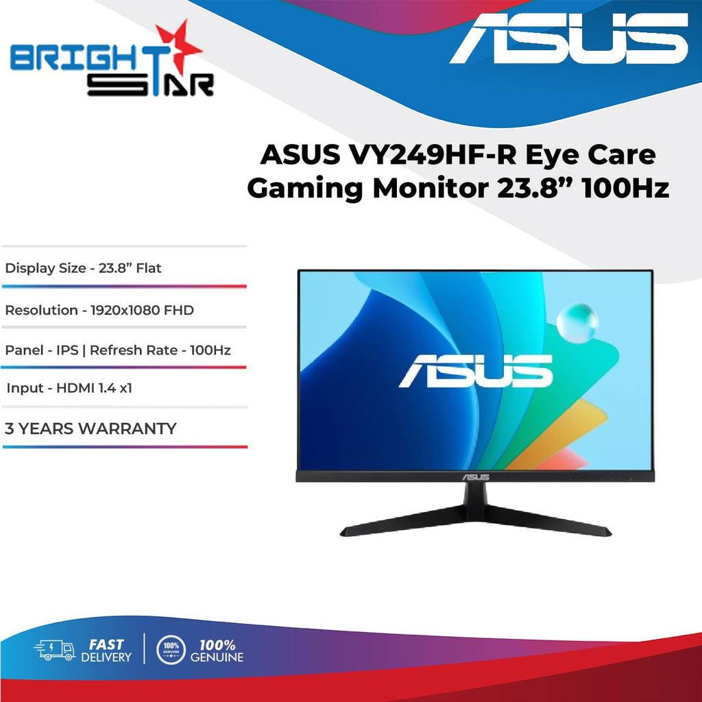 ASUS VY249HF-R Eye Care Gaming Monitor (23.8" IPS | FHD | 100Hz | 1ms ...