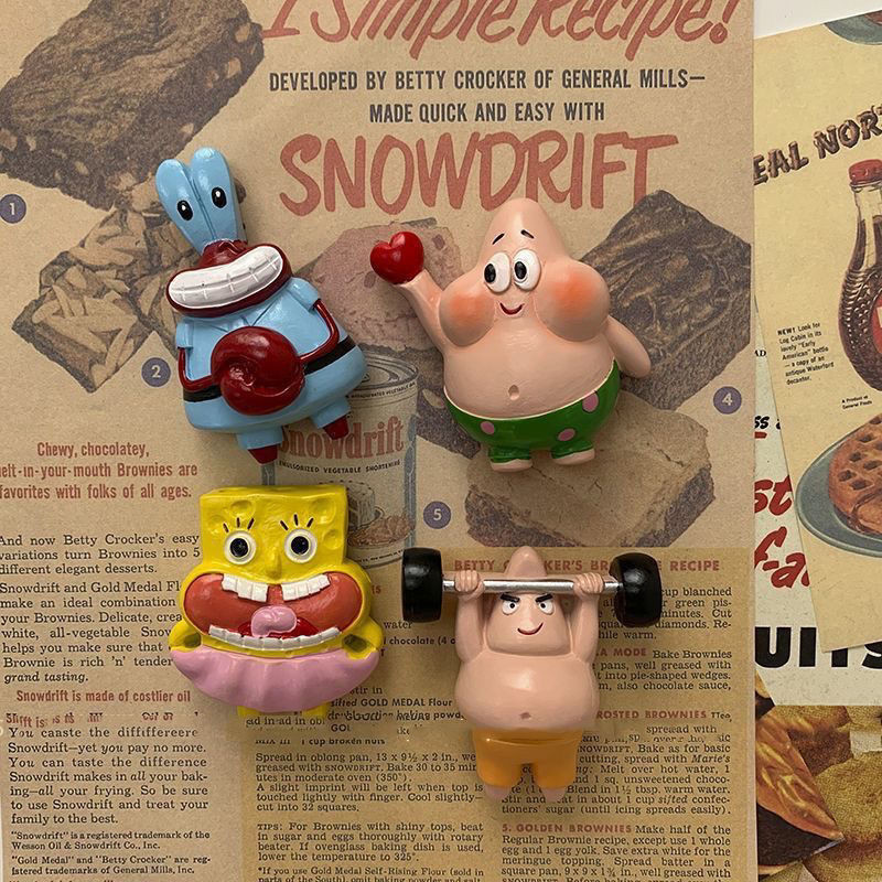 SpongeBob Patrick Star Refrigerator magnet Creative Mr. Krabs Magnetic ...
