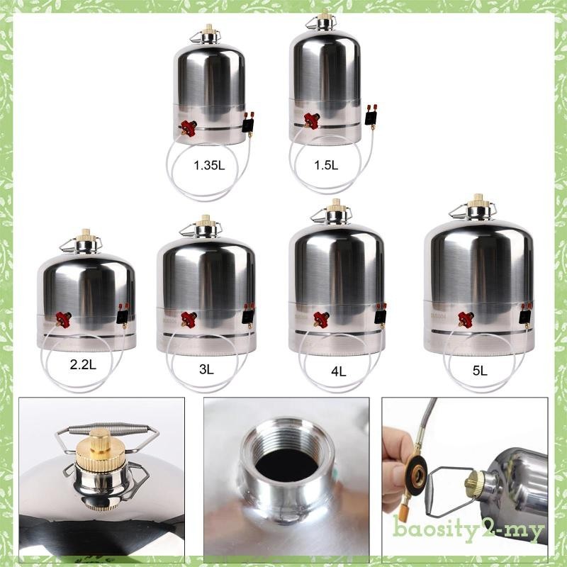 [BaositybbMY] Stainless steel gas bottle, inflatable gas tank, fuel ...