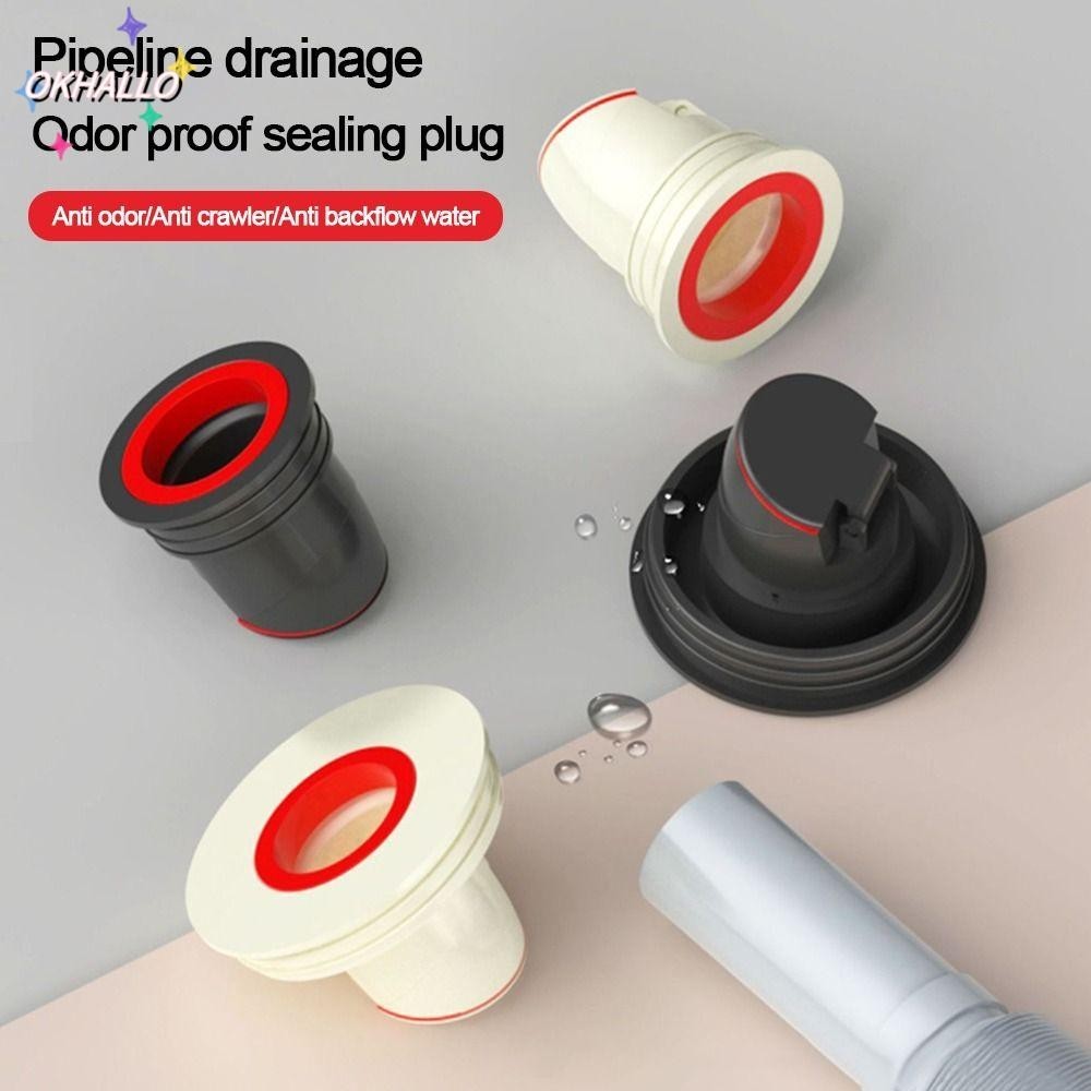 OKHALLO Shower Floor Drain Core, Backflow Preventer Universal Sink Strainer, Useful Anti-odor ...