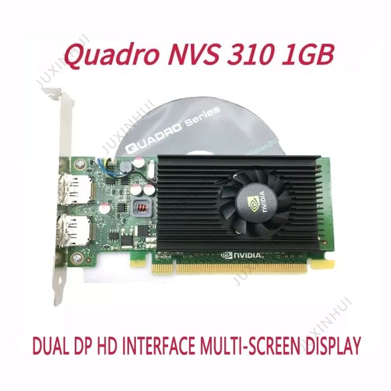 Original genuine Quadro NVS310 graphics card 1GB multi screen dual DP ...
