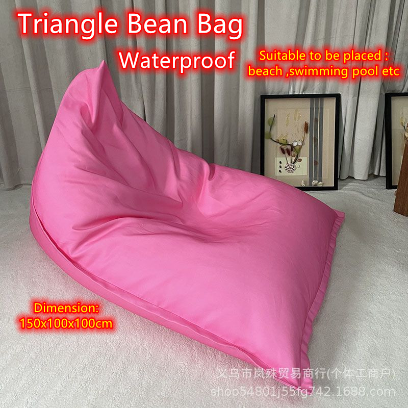 Waterproof Triangle Bean Bag Comfy Head Support Full Set WITH Bean ...