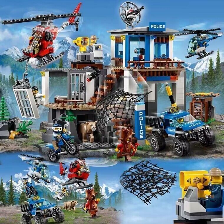 Compatible with LEGO City Series Mountain SWAT Headquarters Police ...