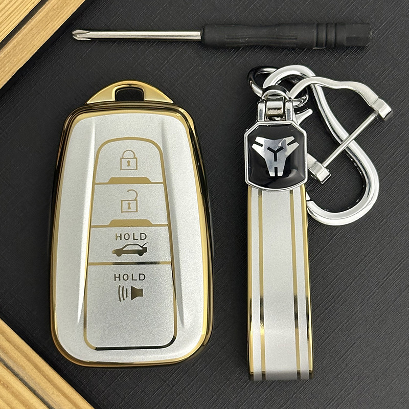 Gold TPU Key Cover For Toyota Corolla Cross Altis RAV 4 Camry 2024 ...