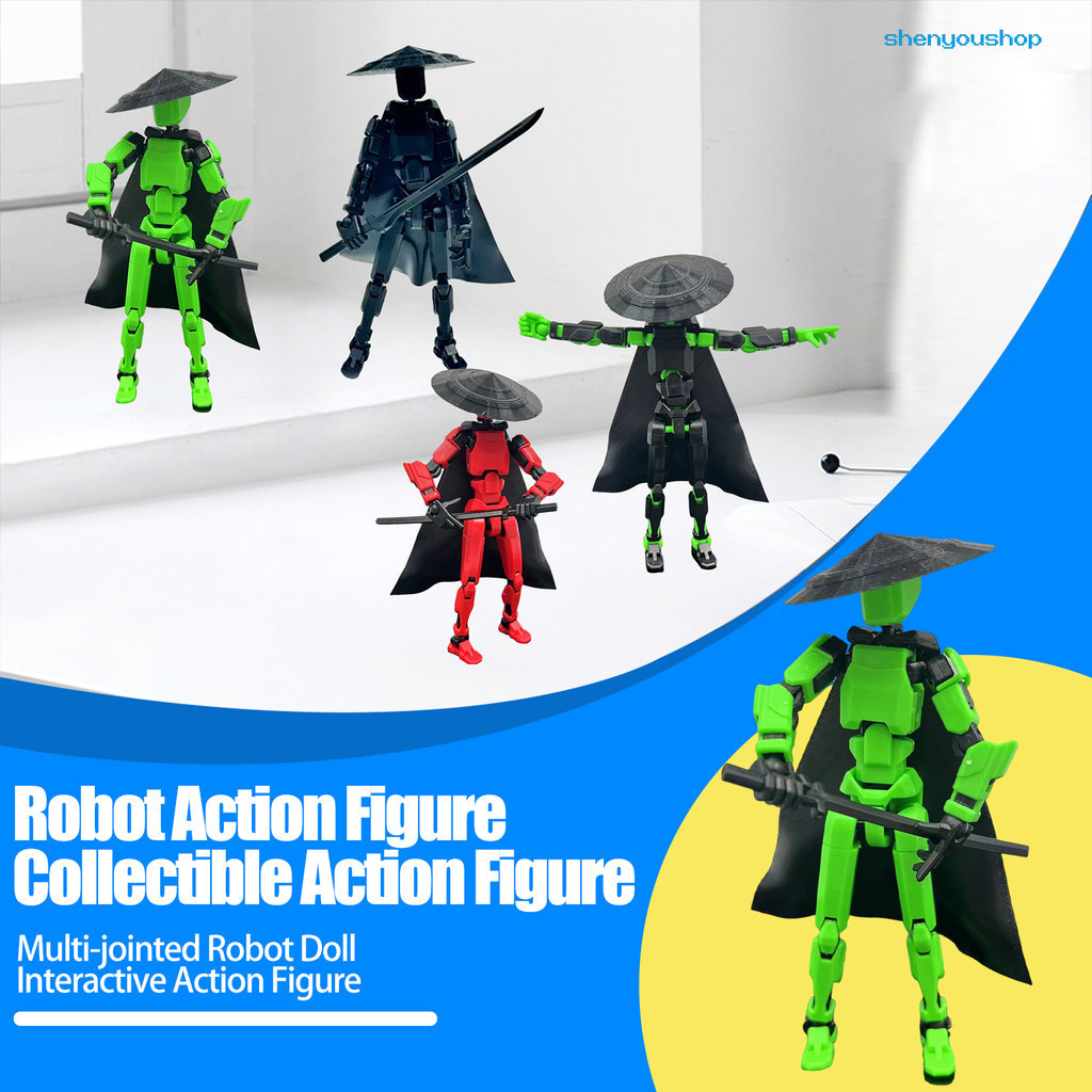 [SYS]1 Set Warrior Robot Action Figure with Accessories Multi-jointed ...
