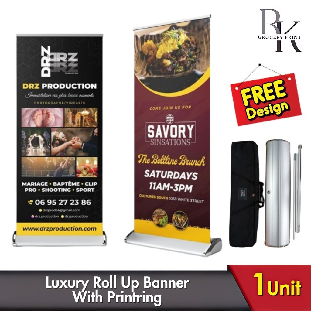 Luxury Roll Up Bunting With Printing [ FREE Design ] | Shopee Malaysia