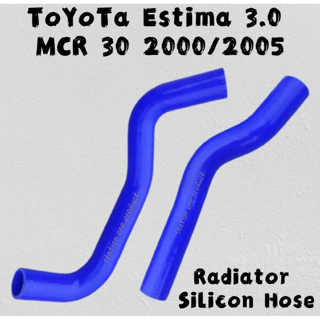Toyota Estima 3.0 MCR30 (2000-2005) Blue Silicone Radiator Hose Set ...
