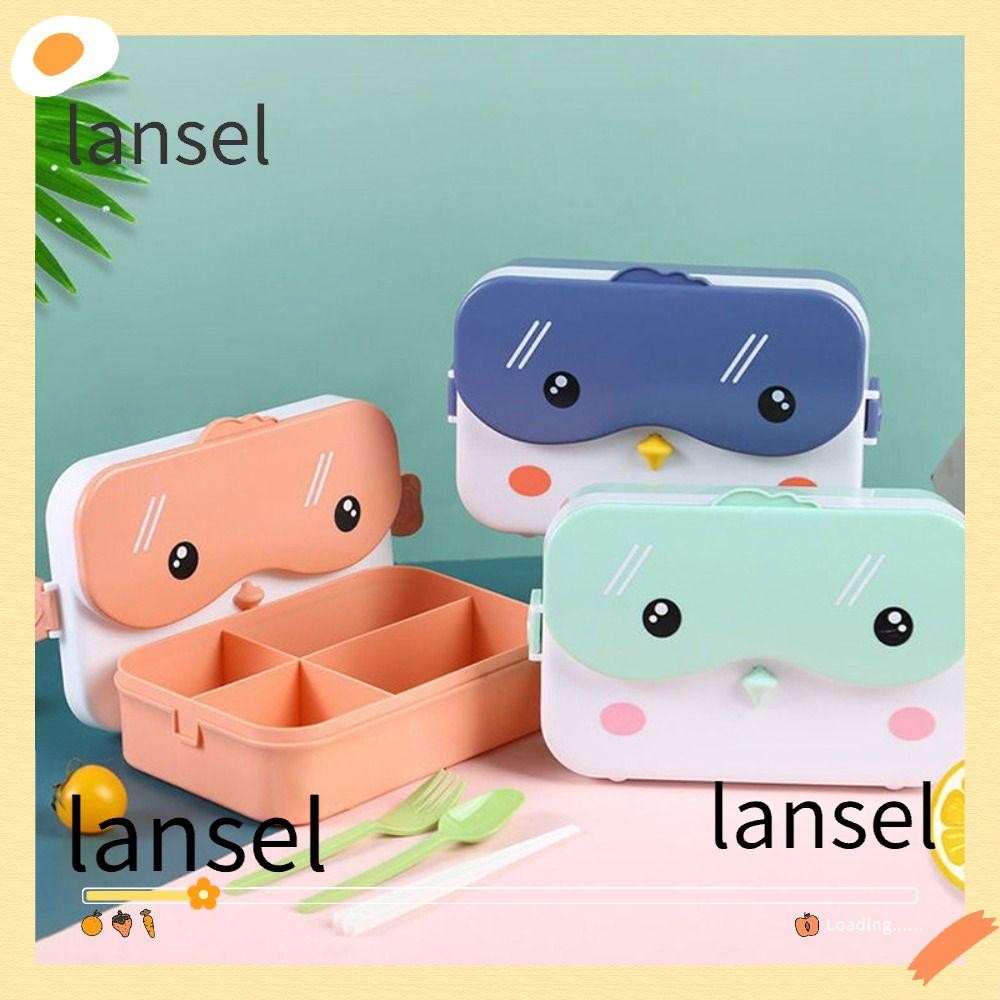 LA Lunch Box, Plastic Square Shape Bento Box, Kawaii Portable Chicken ...