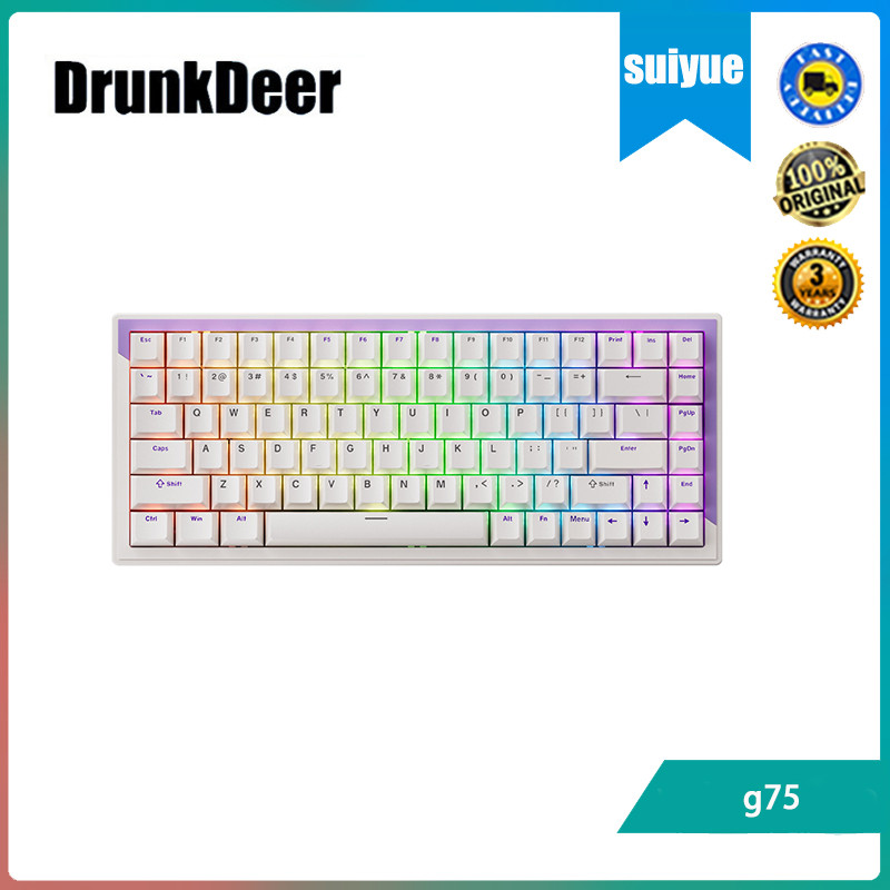 DrunkDeer G75 wired adjustable key range magnetic axis gaming keyboard ...