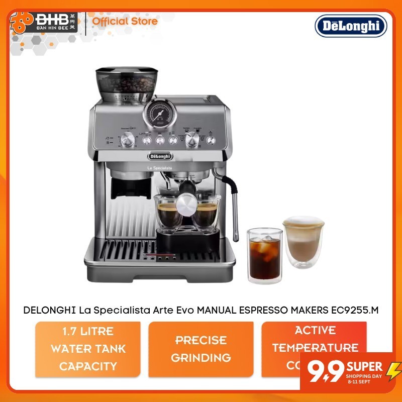DeLonghi La Specialista Prestigio Espresso Coffee Machine EC9355.M Active Temperature Control ...