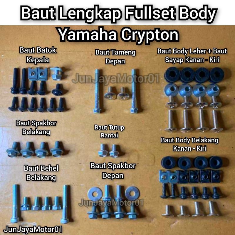 ///Complete Bolt Full Set Body Yamaha Crypton Body | Shopee Malaysia