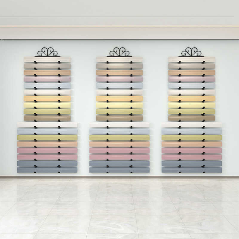 Wall-Mounted Wooden Floor Sample Display Rack Skirting Rack Ceramic ...