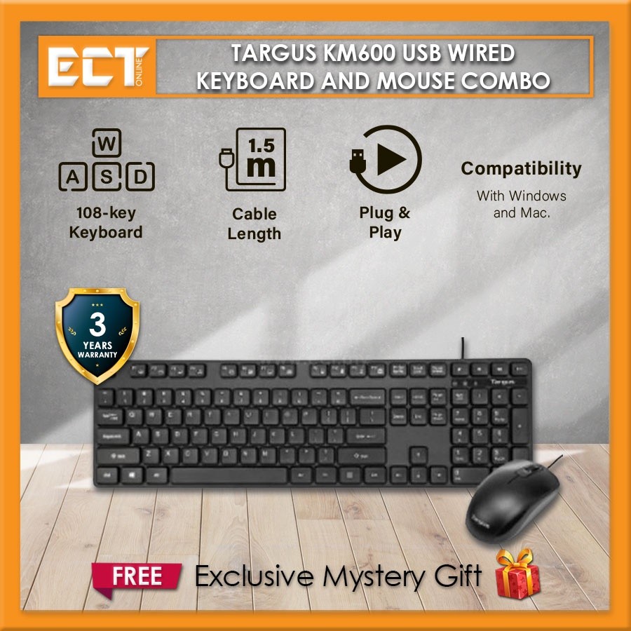 Targus KM600 USB Wired Keyboard And Mouse Combo | Shopee Malaysia