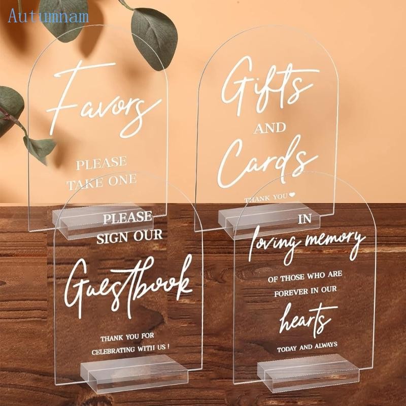 AUTU Acrylic Wedding Reception Signs Table Decorations Signs for ...
