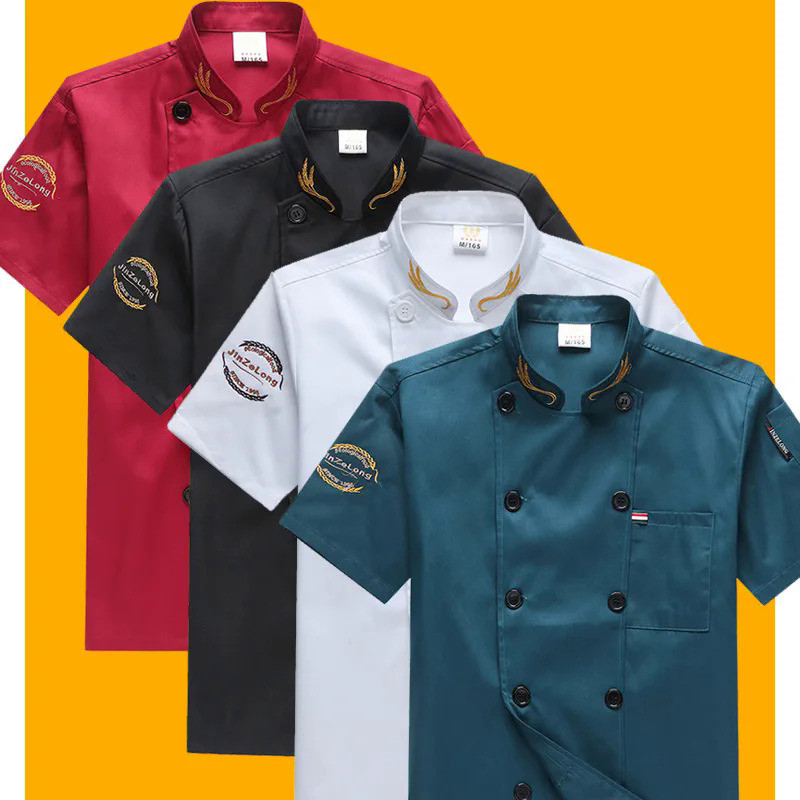 Catering Chef Work Clothes Men's Short-sleeved Summer Clothes Hotel ...