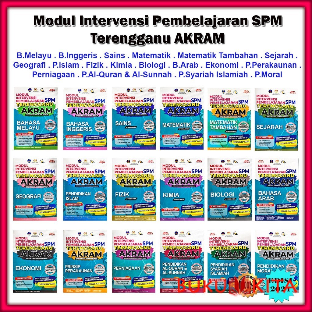 Buku Latihan : Modul Intervensi Pembelajaran SPM Terengganu AKRAM Edisi 2024 - B.Melayu / B ...