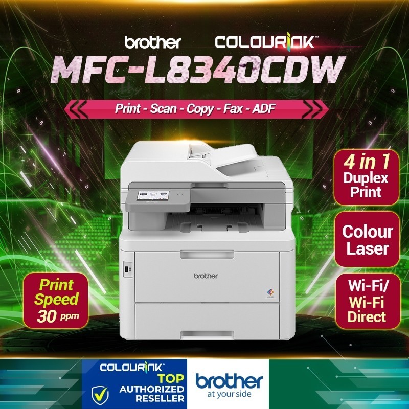 Brother MFC-L8340CDW All in One Wireless Colour Laser Printer Auto ...