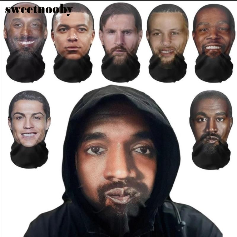 New 3D Printed Kanye Mask Elastic Mesh Full Face Mask for Men Women ...