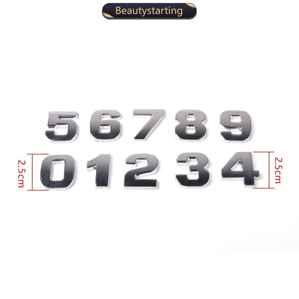 BEAUTYSTARTING DIY 3D Metallic Alphabet Sticker Car Emblem Letter ...