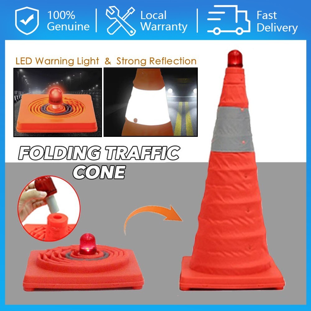 Portable Road Cone Traffic Safety Cone Training Flexible Collapsible ...