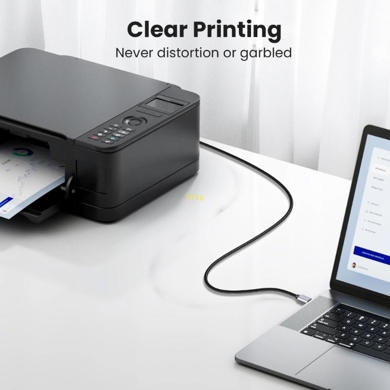 BT USB C To B Printer Cable 480M For Seamlessly Connection With Tablets ...
