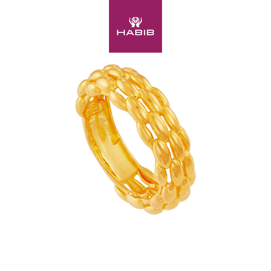 HABIB 916/22K Yellow Gold Ring RG17130824 | Shopee Malaysia