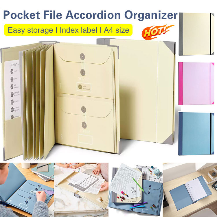 Manila Pocket Accordion File Organizer A4 Size | Shopee Malaysia