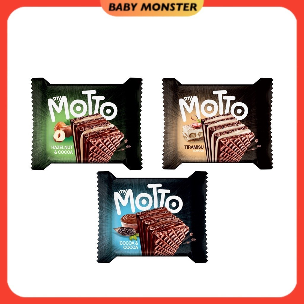 🔥HARGA BORONG🔥 BMS My Motto Wafer Assorted With Cream 34g Hazelnut ...