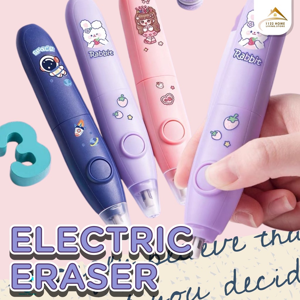 Electric Eraser with Refills Labor-saving Less Rubber Debris Automatic ...