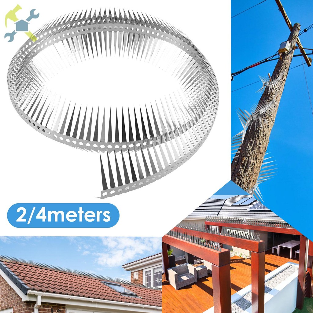Bird Spikes 2m/4m Bird Defender Spikes Stainless Steel Bird Deterrent ...