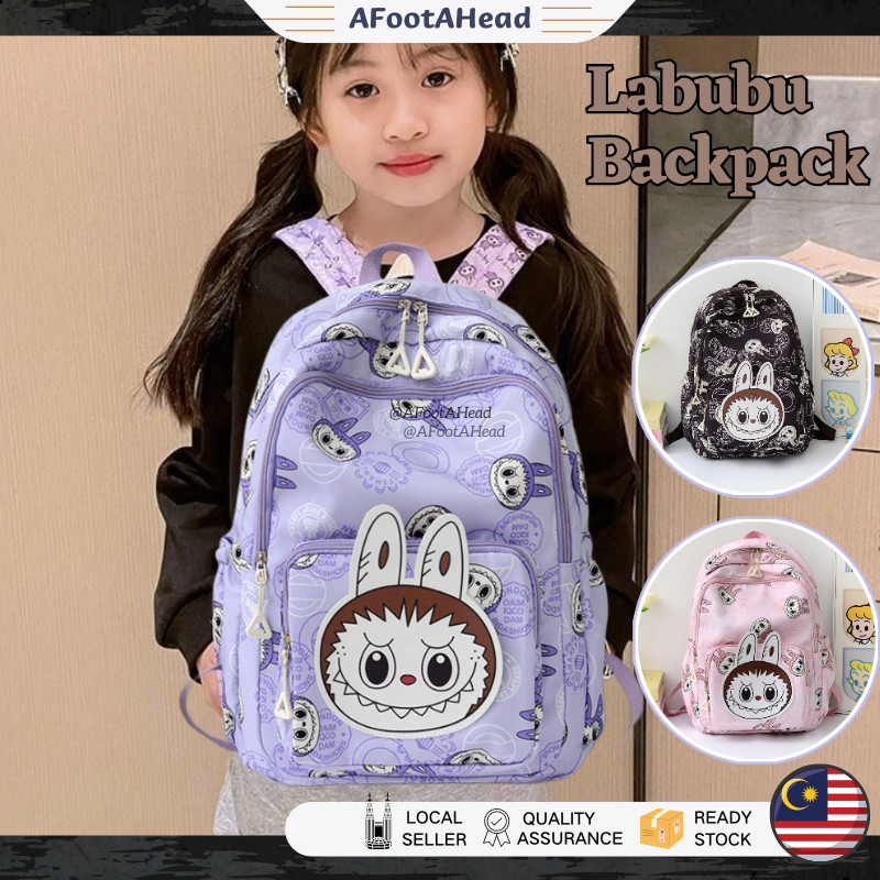 44CM Labubu Backpack Large Capacity POP MART Kawaii School Bags for ...