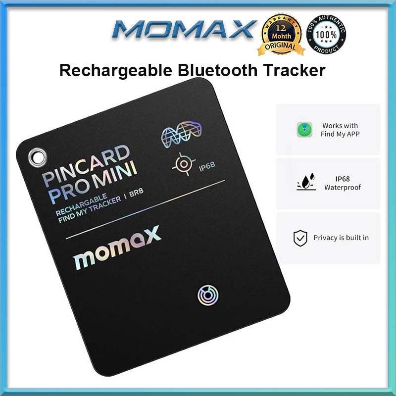 Momax Rechargeable Bluetooth Tracker Key Finder IP68 Waterproof PinCard ...