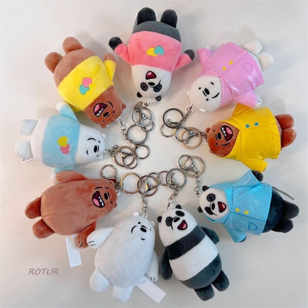 ROTUR Ice Bear Keychain, Stuffed Dolls Bag Charm We Bare Bears Pendant ...