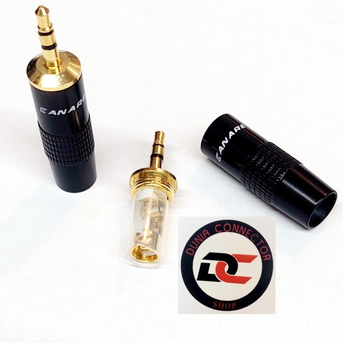 HITAM Dc99 MINI STEREO JACK CONNECTOR 3.5 MM BLACK BODY CANARE | Shopee ...