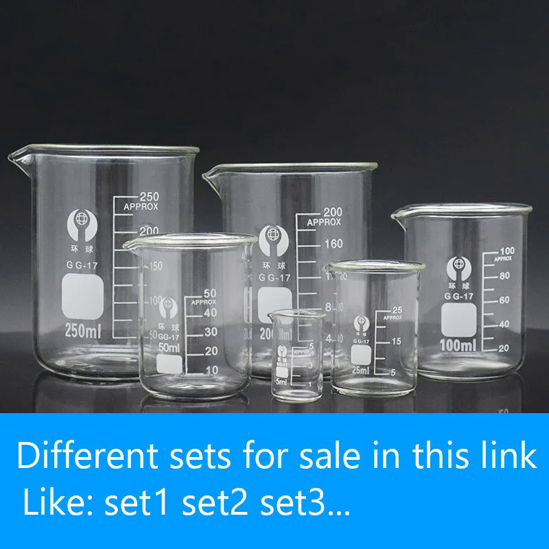 Lab Heat-resist Scaled Measuring Cup Borosilicate Glass Beaker ...